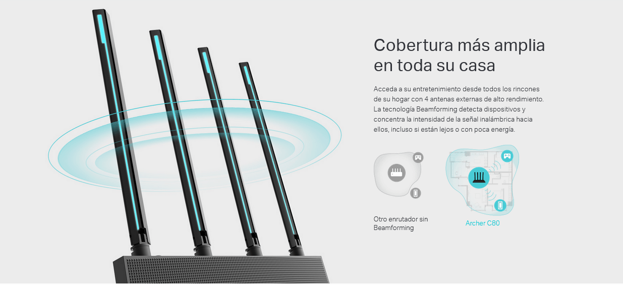 Router MU-MIMO Inalámbrico AC1900- Archer C80 - Tecnoportal